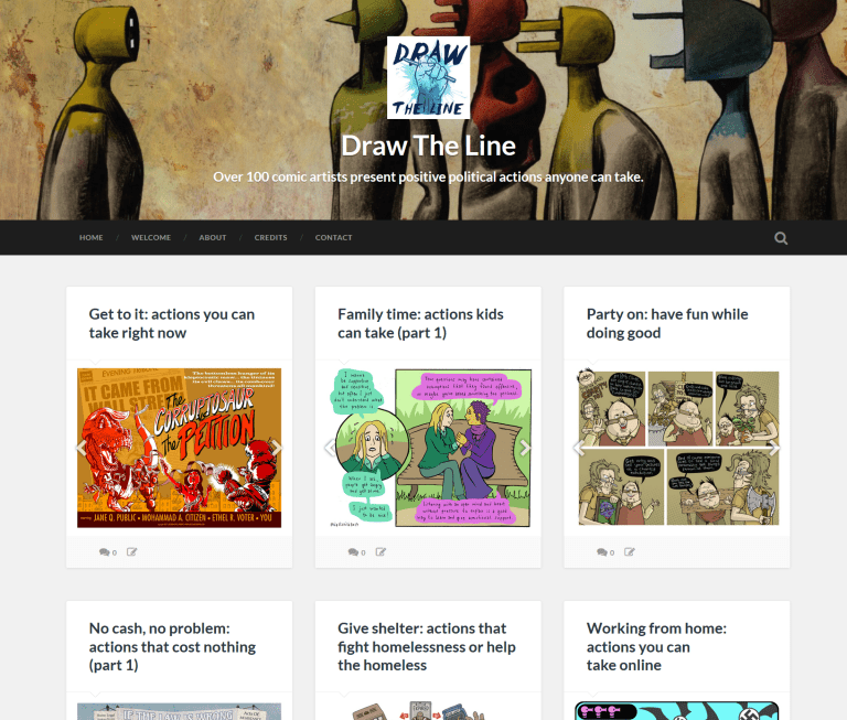 Draw The Line is live: 120+ artists show positive political actions ...